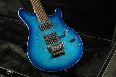 China Mahogany body HsH pickups Quilted Maple Top single Binding Music Man olp Electric guitar Guitarra transparent pickguard for sale
