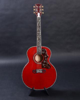 China Customized acoustic guitar, 43 inch Jumbo guitar, Quilt Vine Viper red, Guitarra acustica for sale
