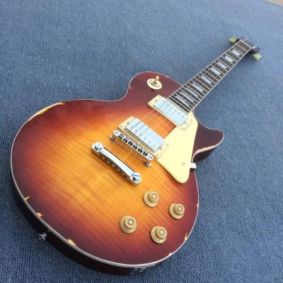 China Flame Maple Factory new product Heavy Relic Electric guitar Aged style free shipping for sale