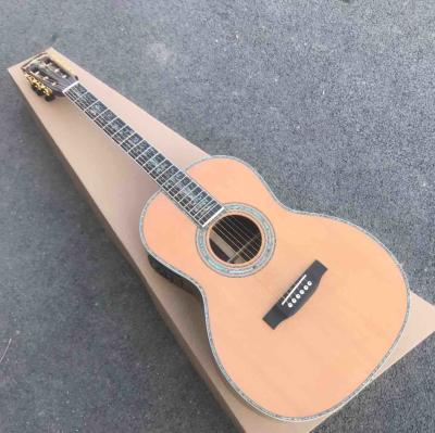 China OEM 39 inches custom guitar, OOO size, Acoustic Guitar,Guitarra acustica ,Aablone inalys,solid cedar top for sale