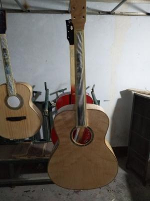 China AAAA all Solid OM body style guitar 14 frets imported wood custom solid maple acoustic electric guitar for sale