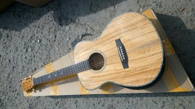 China AAAA all Solid custom olive wood OM style custom guitar Gotoh tuner peg acoustic electric guitar for sale