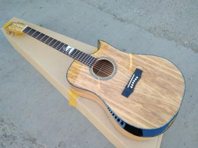 China AAAA custom guitar all solid imported Olive wood Ryans style guitar customize handmade acoustic guitar for sale