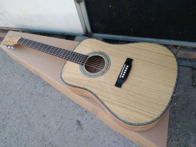 China AAAA handmade all Solid OKA guitar dreadnought body guitar imported wood soundhole EQ D acoustic electric guitar for sale
