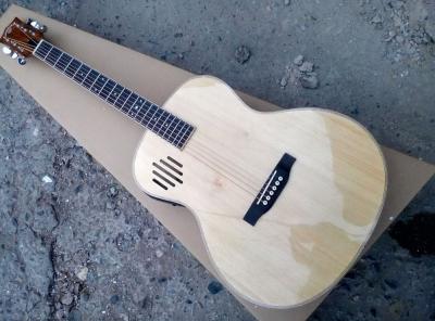 China AAAA all Solid ash wood OM side hole body guitar 14 frets imported wood custom solid acoustic electric guitar for sale