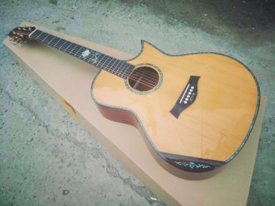 China Custom guitar soundhole EQ AAAA all solid single cutaway custom cocobolo wood acoustic electric guitar for sale