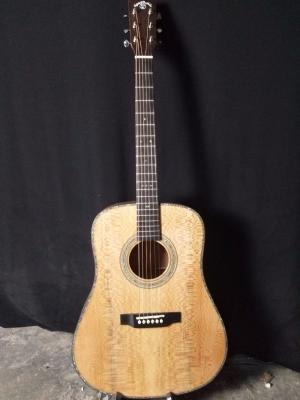 China Free shipping AAAA handmade all Solid guitar dreadnought body guitar imported wood soundhole EQ D acoustic electric guit for sale