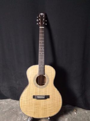 China AAAA handmade all Solid guitars OM body guitar imported wood soundhole EQ acoustic electric guitar for sale