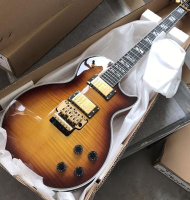 China Right handed electric guitar with 6 strings and gold bridge for performance Free shipping for sale