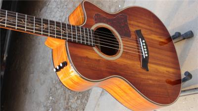 China Top Quality koa wood cutaway acoustic electric guitar K24 model best guitars for sale