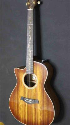 China Top Quality left handed koa wood cutaway acoustic electric guitar G24 model best guitars for sale