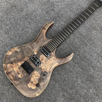 China Maple top Mayones 6 Strings Electric Guitar,New Ebony Fretboard Neck through body Custom WO logo Mayone Guitar for sale
