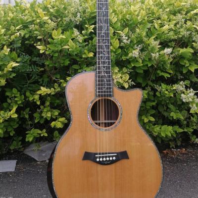 China 2019 solid cedar top ps14s acoustic guitar,Real abalone inlays Ebony fingerboard,Cocobolo Back and sides acoustic Guitar for sale