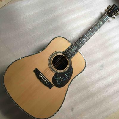 China AAAA All Solid Europe Spruce Dreadnought D45AA Shape Acoustic Electric Guitar for sale
