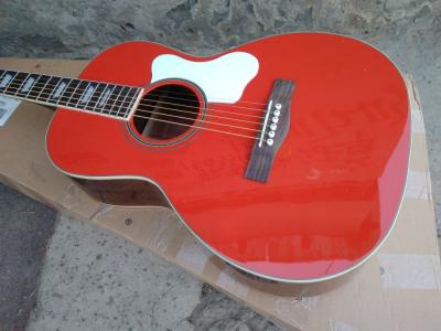 China Customize guitar professional OOO28 solid maroon color guitar grand 6 string acoustic guitar for sale