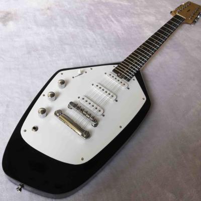 China Left Hand Irregular 12 Strings Electric Guitar in Black Mahogany Body Neck Back Sides Free Shipping for sale