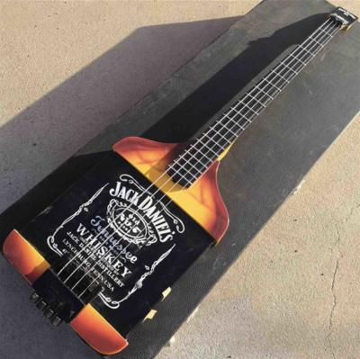 China 4 String Jack Daniels Electric Bass Guitar Set Neck Body Mahogany Body Rosewood Fingerboard Free Shipping for sale