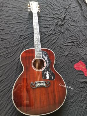 China Aaaa All Solid Koa Wood 43 Inch Custom Design Jumbo Body Acoustic Guitar for sale