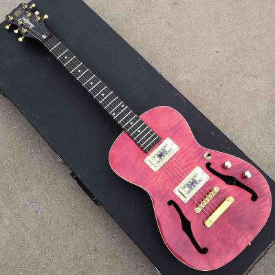 China Maple Neck Half Empty Core F Empty Electric Guitar Maple Back Side for sale