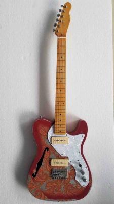 China Custom Flower Power F-Holes Tele Electric Guitar for sale