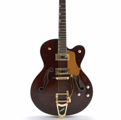 China New Full Hollow Body L5 Electric Guitar Flamed Maple Top Jazz Bigsby Bridge for sale