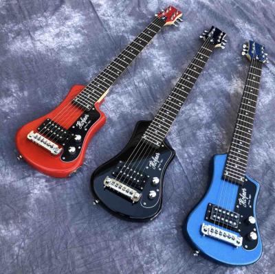 China Three color hofner Shorty mini Travel Guitar Protable beginner guitar kid Electric guitar for sale