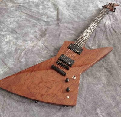 China Rosewood Fingerboard Sun Inlays Fingerboard Electric Guitar in Brown with Black Hardware for sale