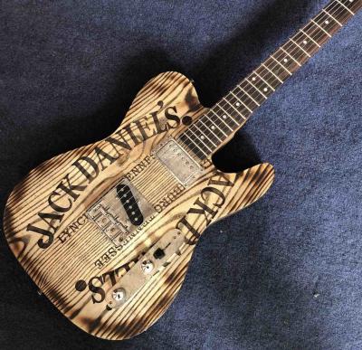 China Natural Wood Color Roasted Coke Electric Guitar for sale