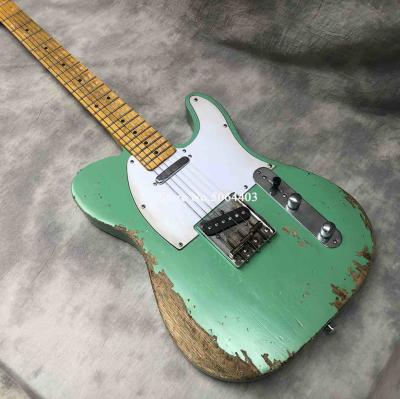 China High quality handmade old vintage relic accessories made old aged neck TELE electric guitar free shipping for sale