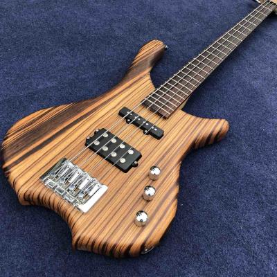 China 2020 New 4 Strings Buzzard Natural Color Top Neck Through Bass Guitar for sale