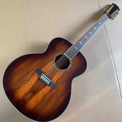 China Grand K55h 12 Strings Jumbo Koa Wood Acoustic Guitar with Fishman Electronic for sale