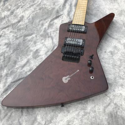 China Custom Electric Guitar Brown Rosewood Top Covered Maple Fingerboard 7 Strings Double Swing Customizable Logo for sale
