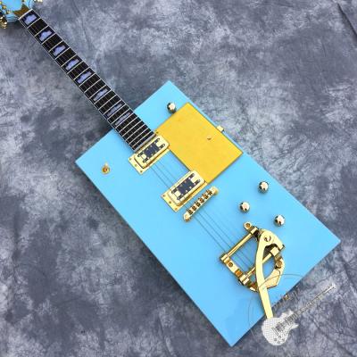 China 2020 New Electric Guitar in Blue Generous Shape Gold Hardware Customizable All Colors Logo Customized for sale