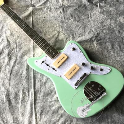 China Customized Quality Electric Guitar in Light Green Color with White Hardware for sale
