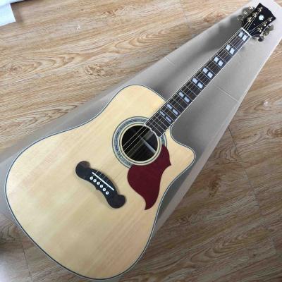 China Custom Solid Spruce Top Songwriter Studio Deluxe Electric Acoustic Guitar for sale