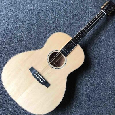China Custom A All Solid Wood Abalone Inlay Mahogany Back Side Acoustic Guitar Customize Logo is Available Free Shipping for sale