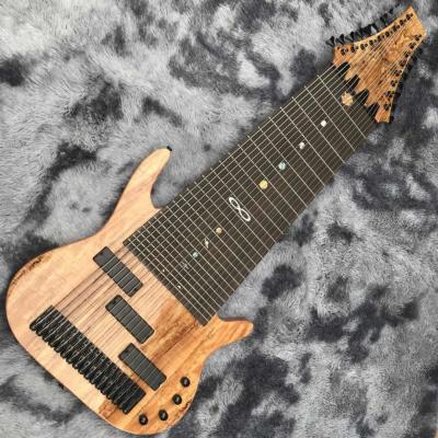 China Grand 17 strings bass guitar mahogany body neck rosewood fingerboard wireless inlay logo and shape can be customized for sale