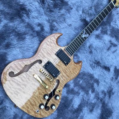 China Custom F Hole SG Electric Guitar Mahogany Body Neck for sale