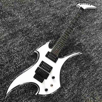China 2020 New High Quality Floyd-Rose Irregular Shape Electric Guitar in White With Rosewood Fingerboard for sale