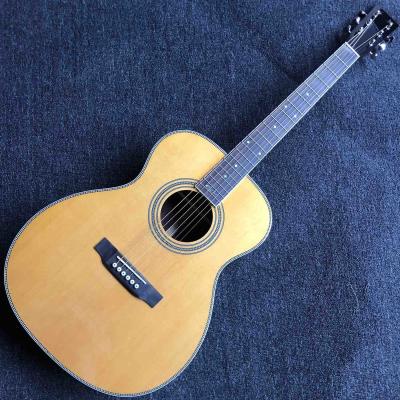 China Custom Solid Spruce Top GOM28S Acoustic Electric Guitar 2020 New Yellow Color Rosewood Back and Side Acoustic Guitar EQ for sale