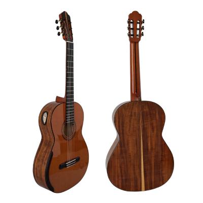 China Yulong Guo Handmade Double Top Koa Body Concert Grade Classical Guitar for sale