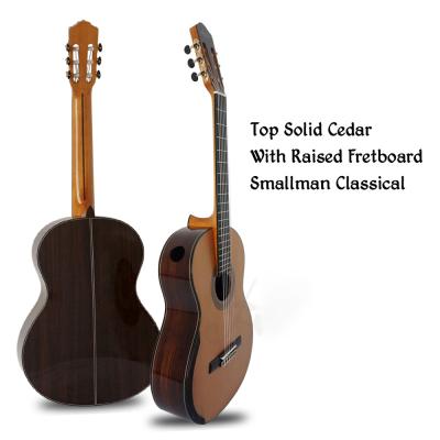 China Custom Handmade Raised Fretboard and SinglePort Lattic Bracing Classic Guitar with Free Case for sale
