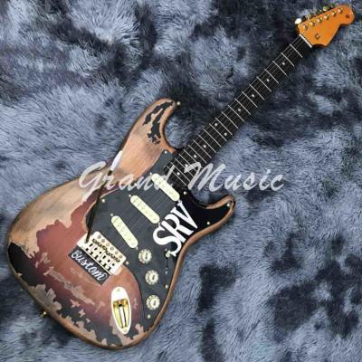 China High Quality The new handmade remains ST SRV electric guitar,Do old electric guitar,Real photo,Free shipping for sale