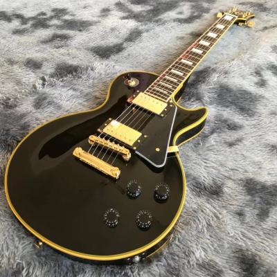 China Custom OEM LP electric guitar in black for sale