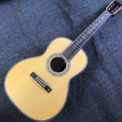 China Custom Grand Jimmie Rodgers 000-45s All Solid Wood Acoustic Guitar Ebony Fingerboard Abalone Binding Accept Customized for sale
