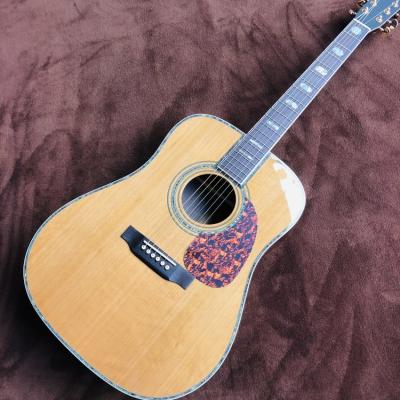 China Custom 41 Inch D Solid Spruce Wood Top Sandalwood Back Side Acoustic Electric Guitar 301 EQ for sale