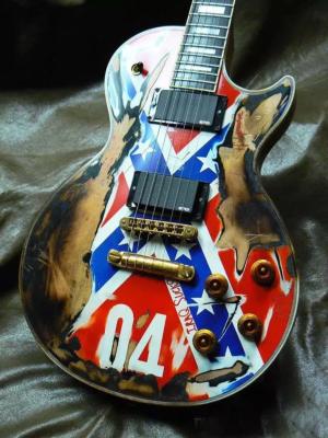 China Custom LP Electric Guitar One Piece Body Neck RebelAged Guitar for sale