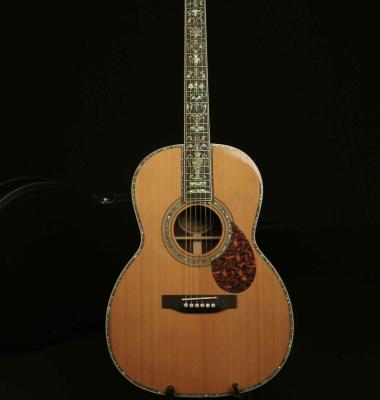 China Custom Full Solid Wood Handmade Acoustic Guitar India Rosewood Real Abalone Binding for sale