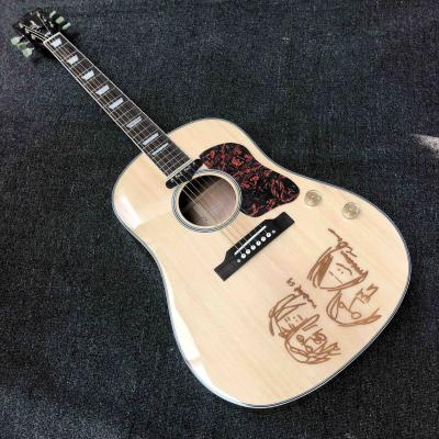 China Custom Grand 70th Anniversary John Lennon Museum Model J160E Acoustic Guitar for sale