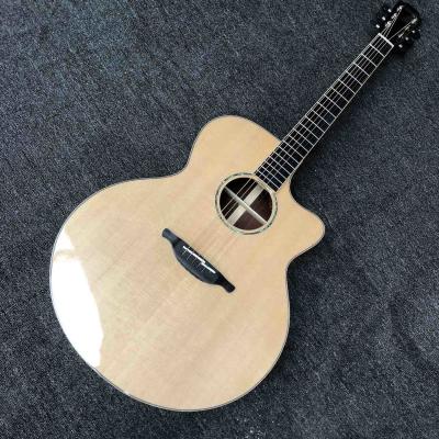 China Custom AA Aaaa Solid Wood Jumbo Acoustic Guitar Solid Cocobolo Back Side Lowden Type Built in Pickup Electronic EQ for sale